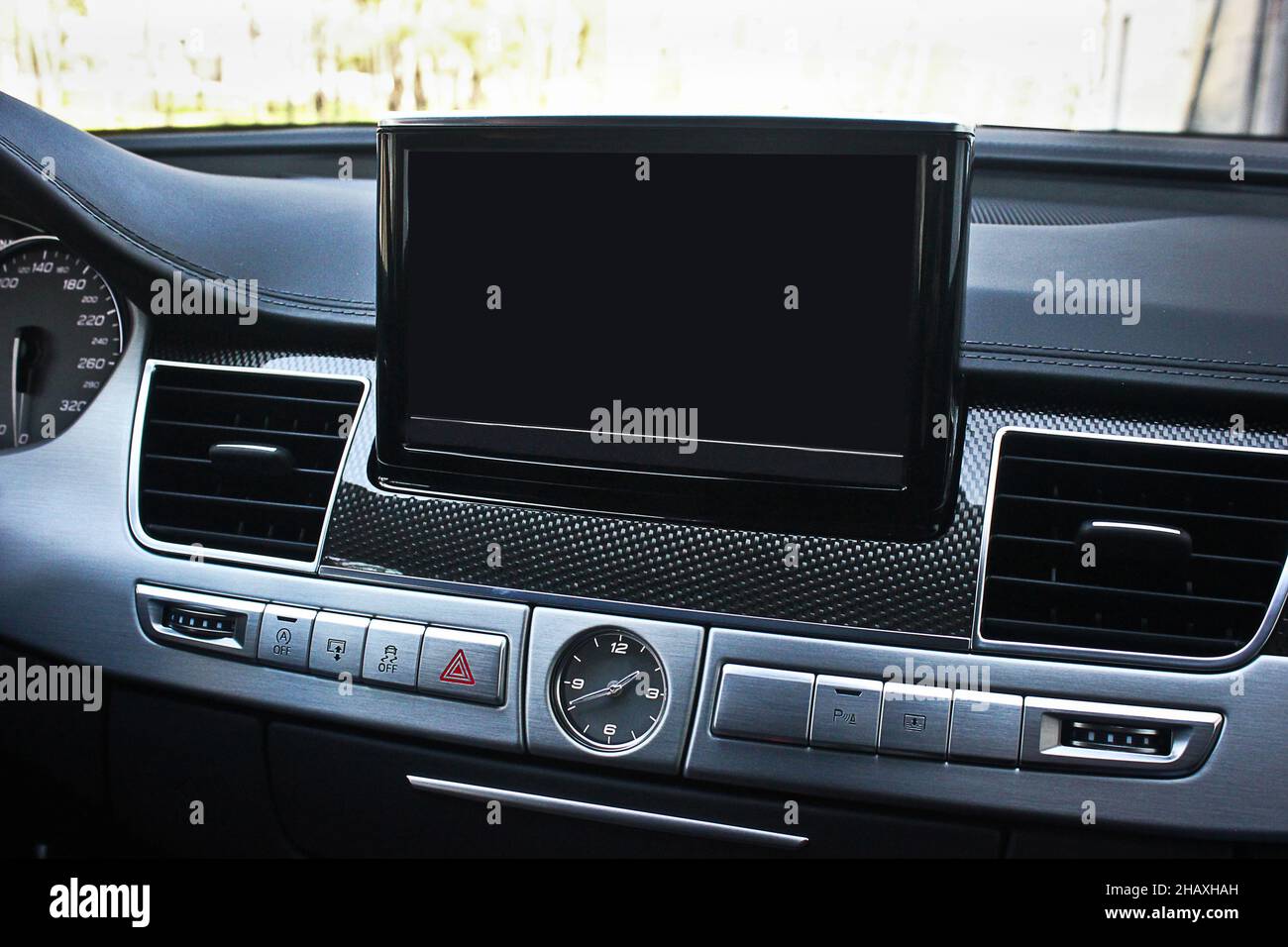 Car interior luxury service. Car interior details Stock Photo - Alamy