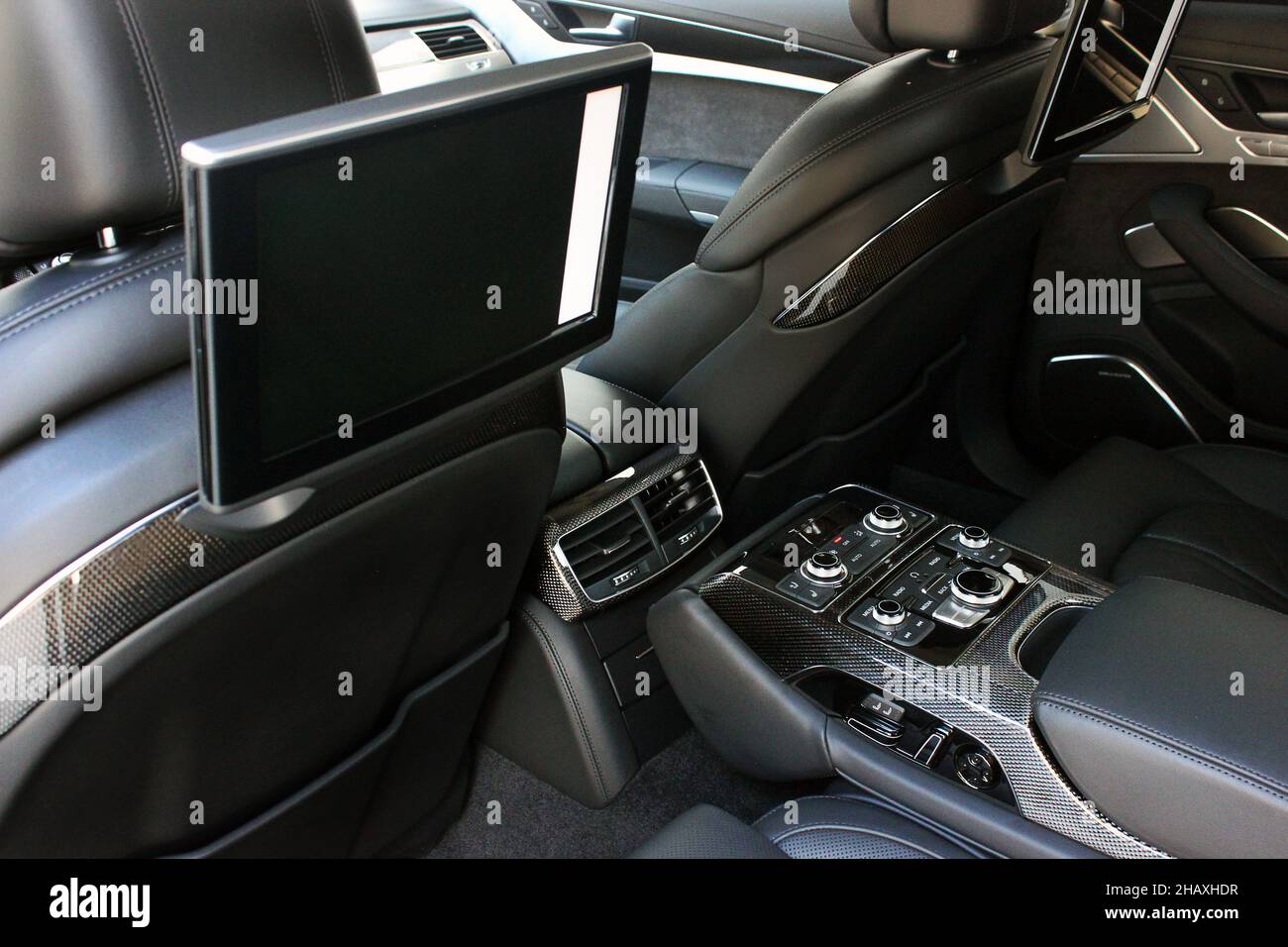 Car interior luxury service. Car interior details Stock Photo - Alamy