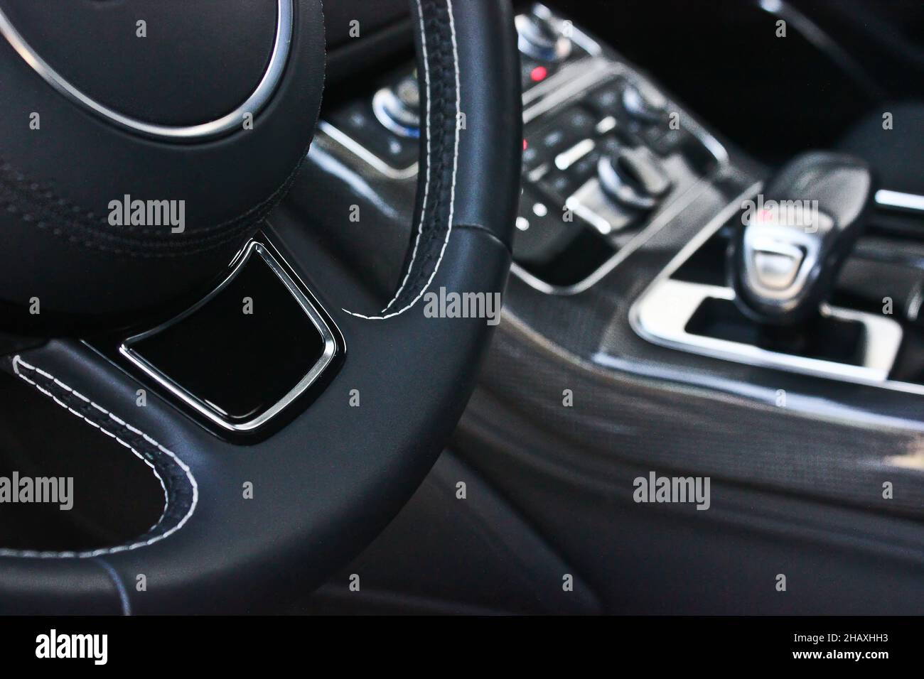 Car interior luxury service. Car interior details Stock Photo - Alamy