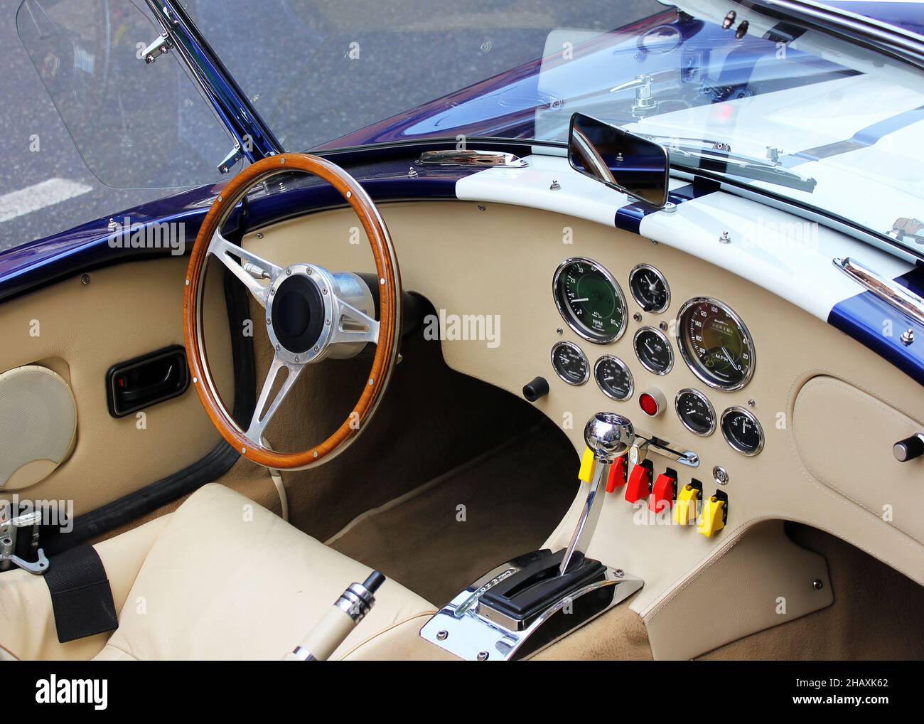 View of the interior of a modern automobile showing the dashboard. Car ...