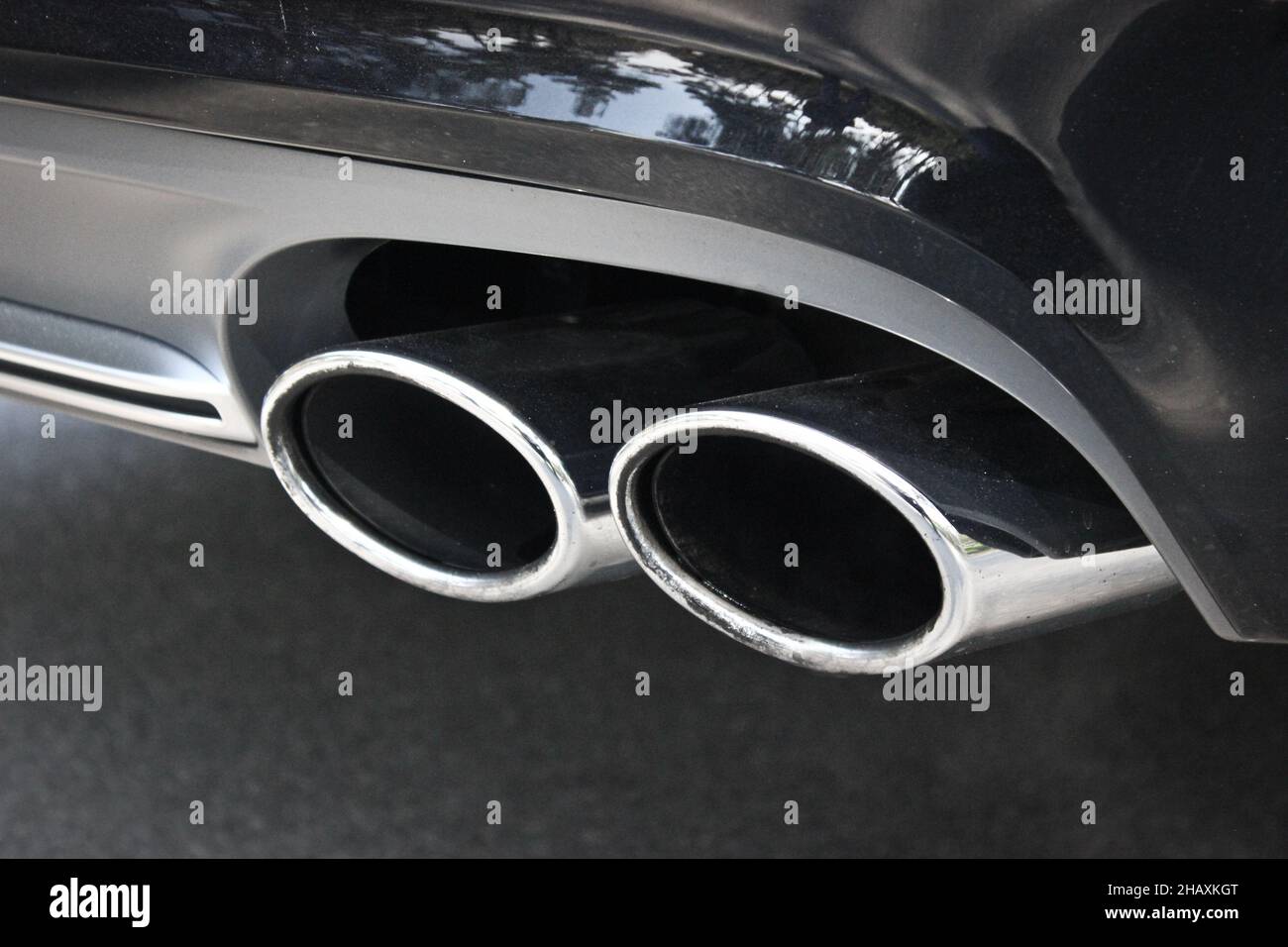 Car exhaust pipes Stock Photo - Alamy