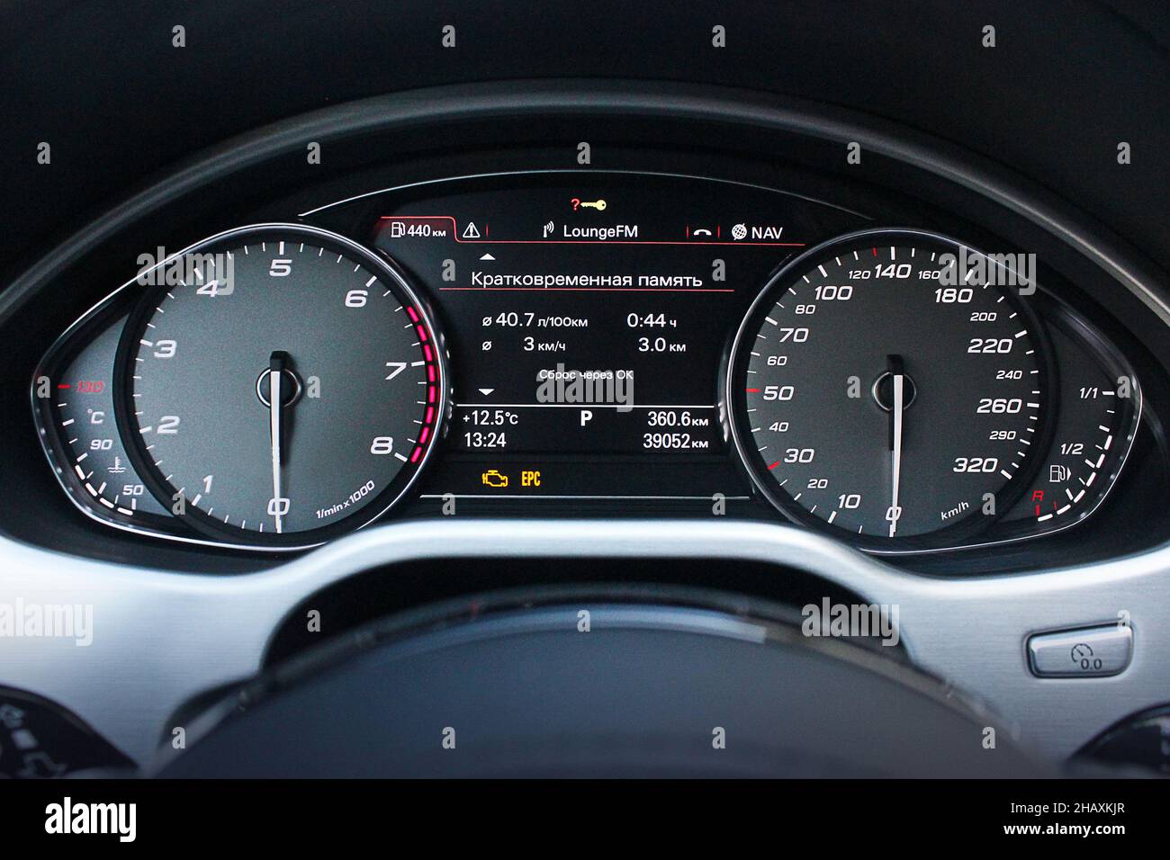 Car dashboard, illuminated panel, speed display Stock Photo - Alamy