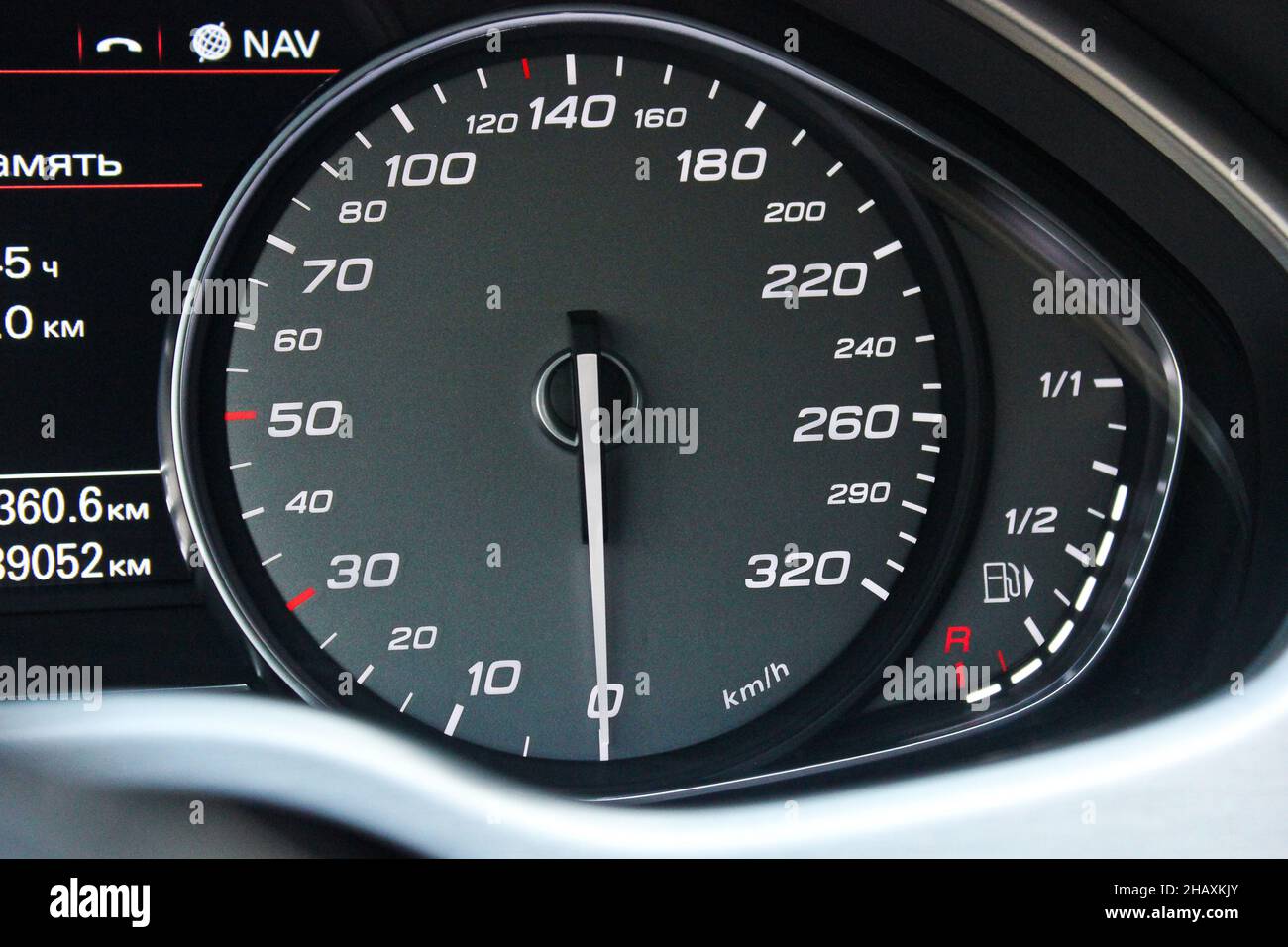 Car dashboard, illuminated panel, speed display Stock Photo - Alamy
