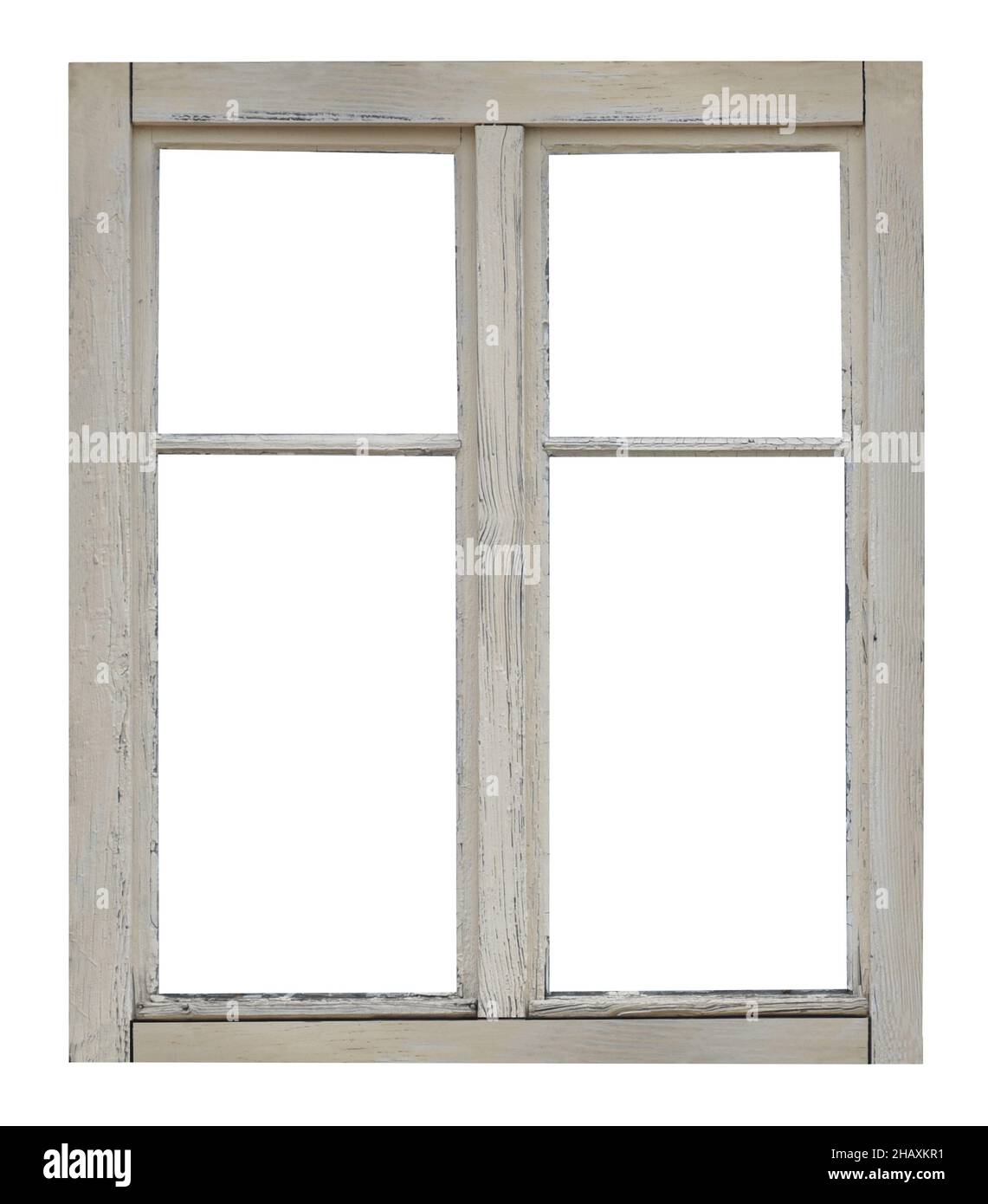 Closeup of a wooden window frame on a white background Stock Photo - Alamy