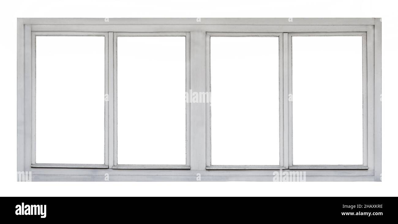 Closeup of a wooden window frame on a white background Stock Photo - Alamy