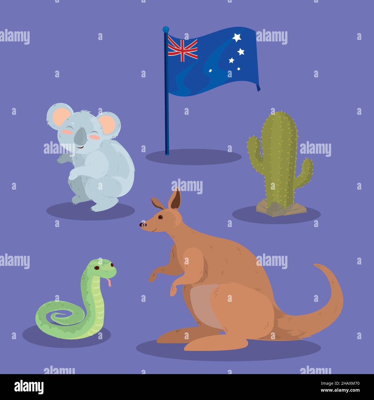 set of australian animals and items Stock Vector Image & Art - Alamy
