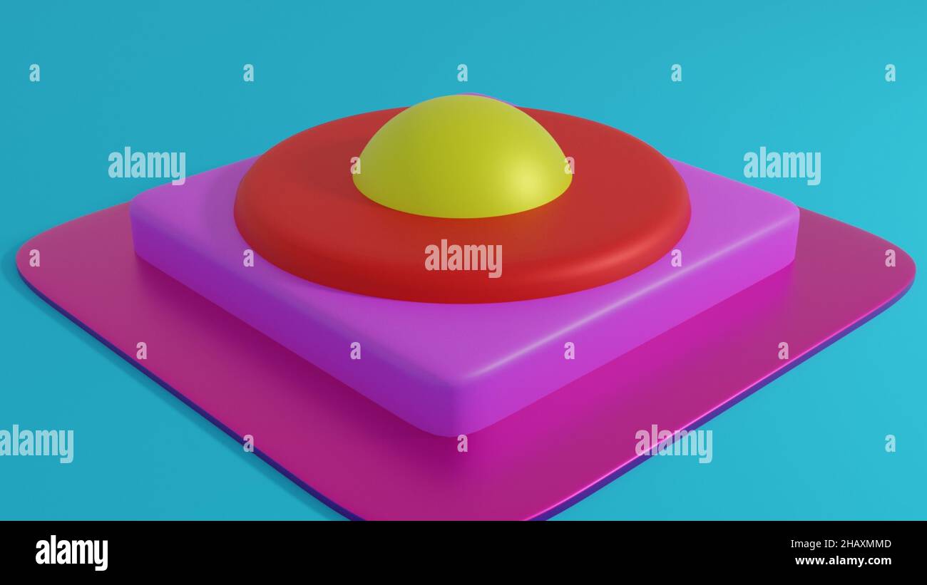 Colorful illustration of different geometric shapes Stock Photo - Alamy