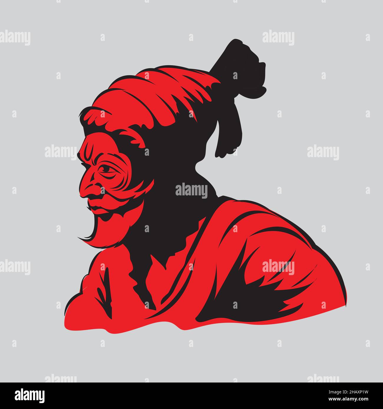 Chatrapati Sivaji Maharaj. A fighter against the Moguls, vector image ...