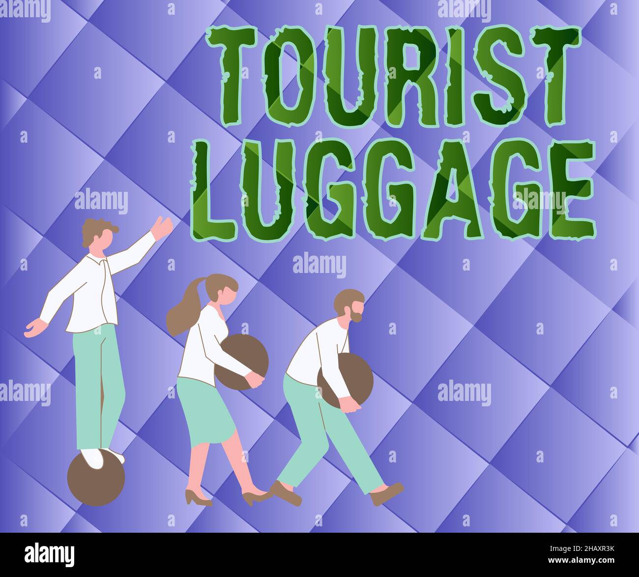 Writing displaying text Tourist Luggage. Business approach big bag that ...