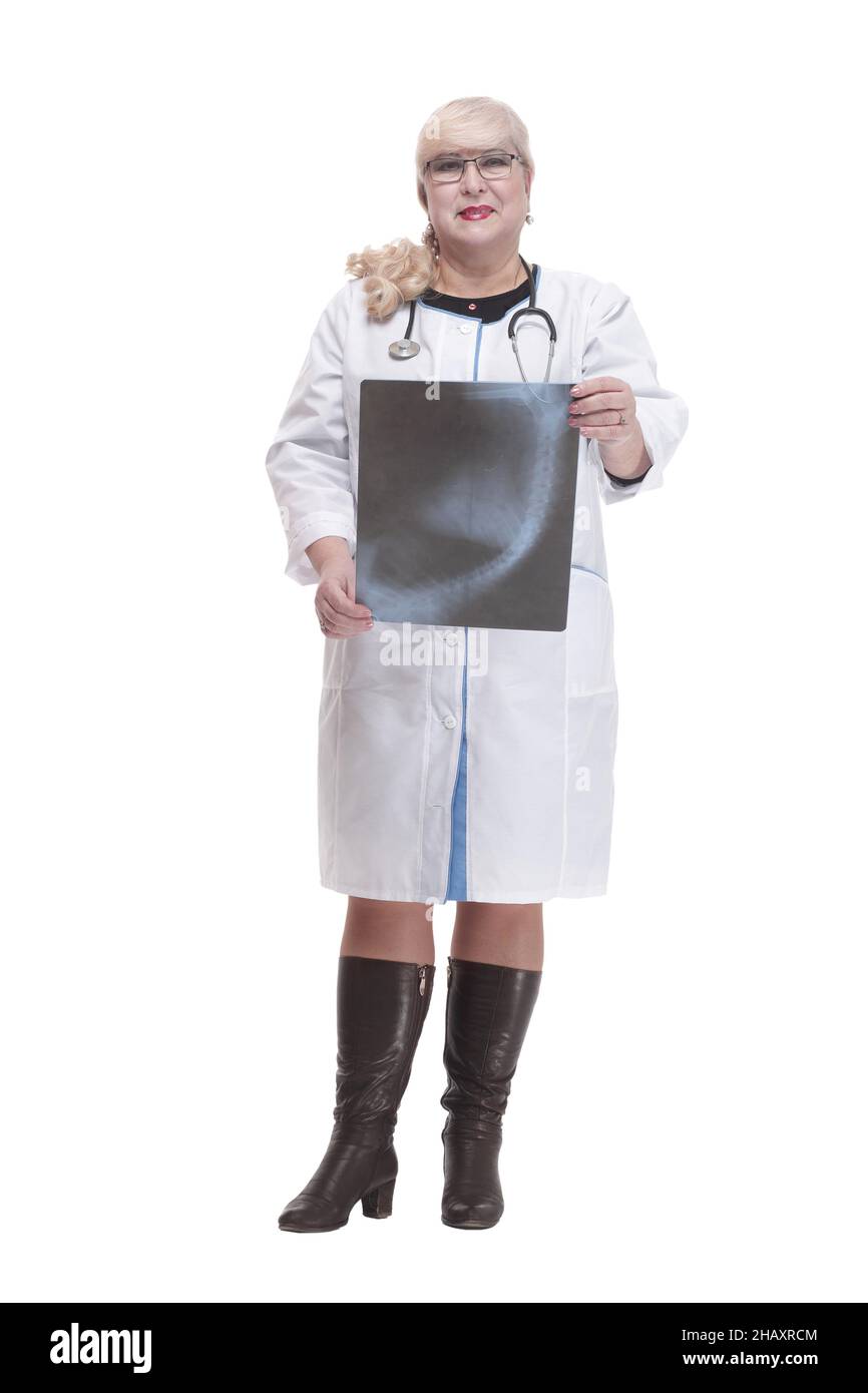 in full growth. female doctor with an x-ray Stock Photo - Alamy