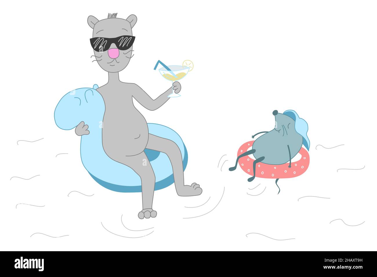 Inflatable cat Stock Vector Images - Alamy