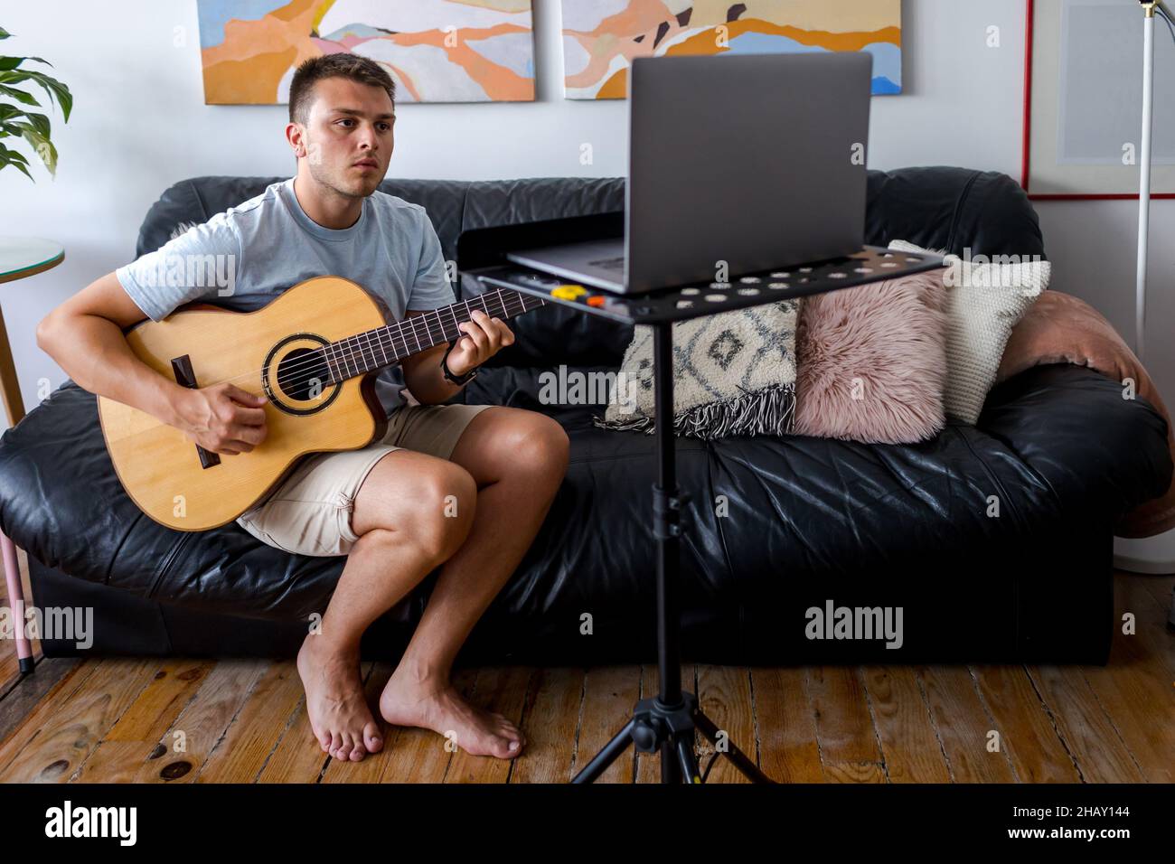 Barefoot Guitar Player High Resolution Stock Photography and Images - Alamy