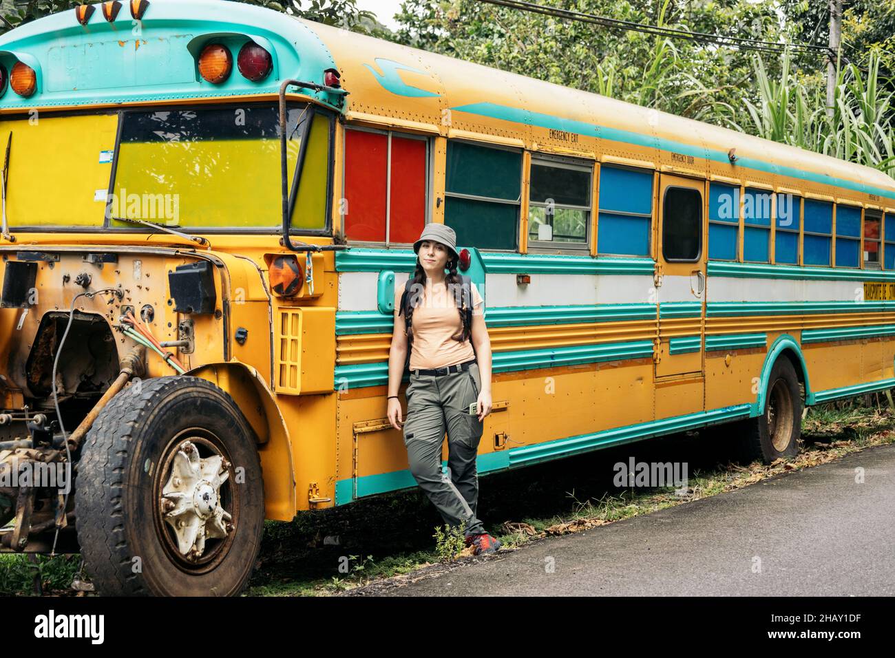 Woman trip bus hi-res stock photography and images - Alamy