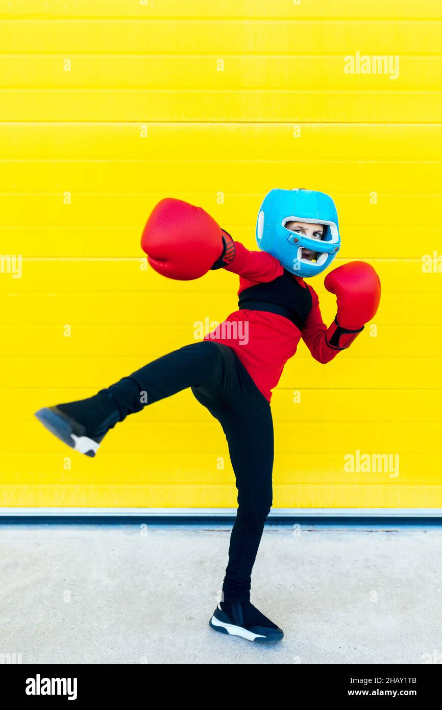 Child boxing helmet hi-res stock photography and images - Alamy