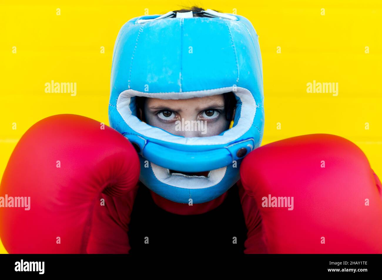 Child boxing helmet hi-res stock photography and images - Alamy