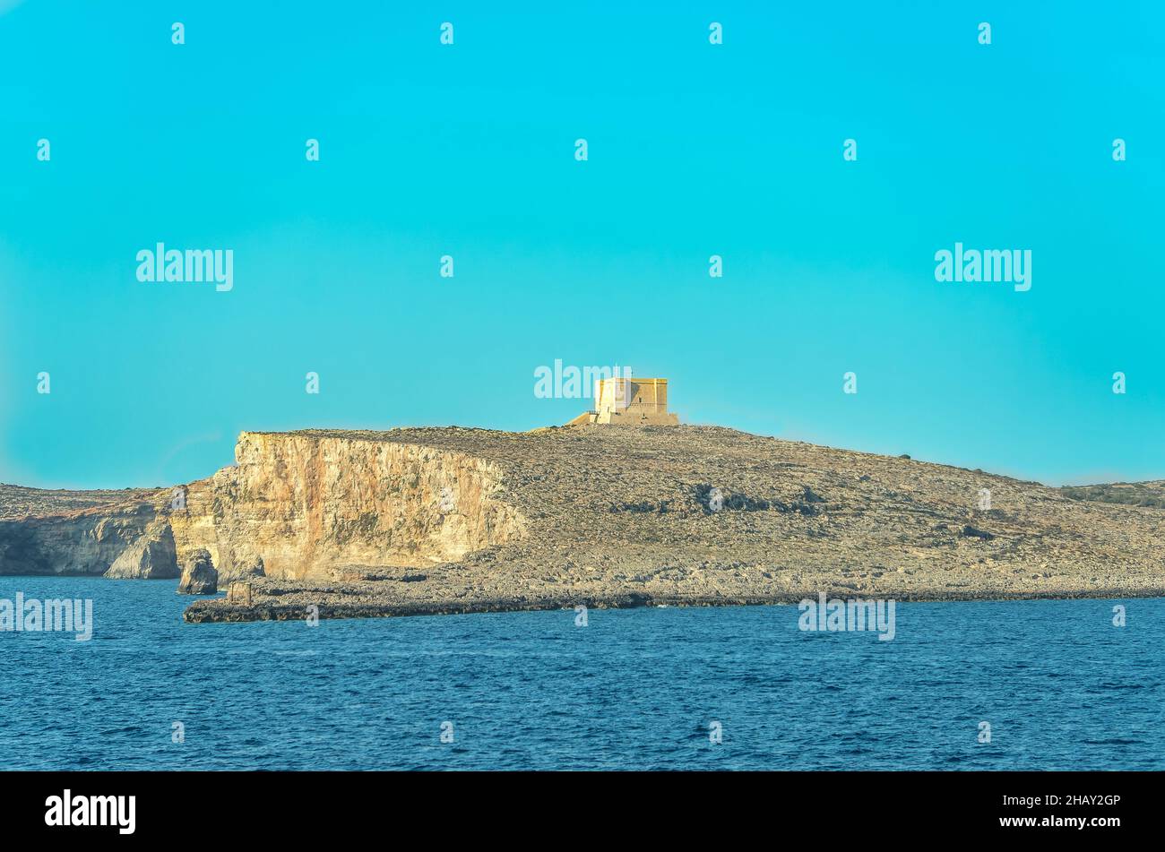 Malta, Comino Islet: The tower of St Mary, the most imposing building ...