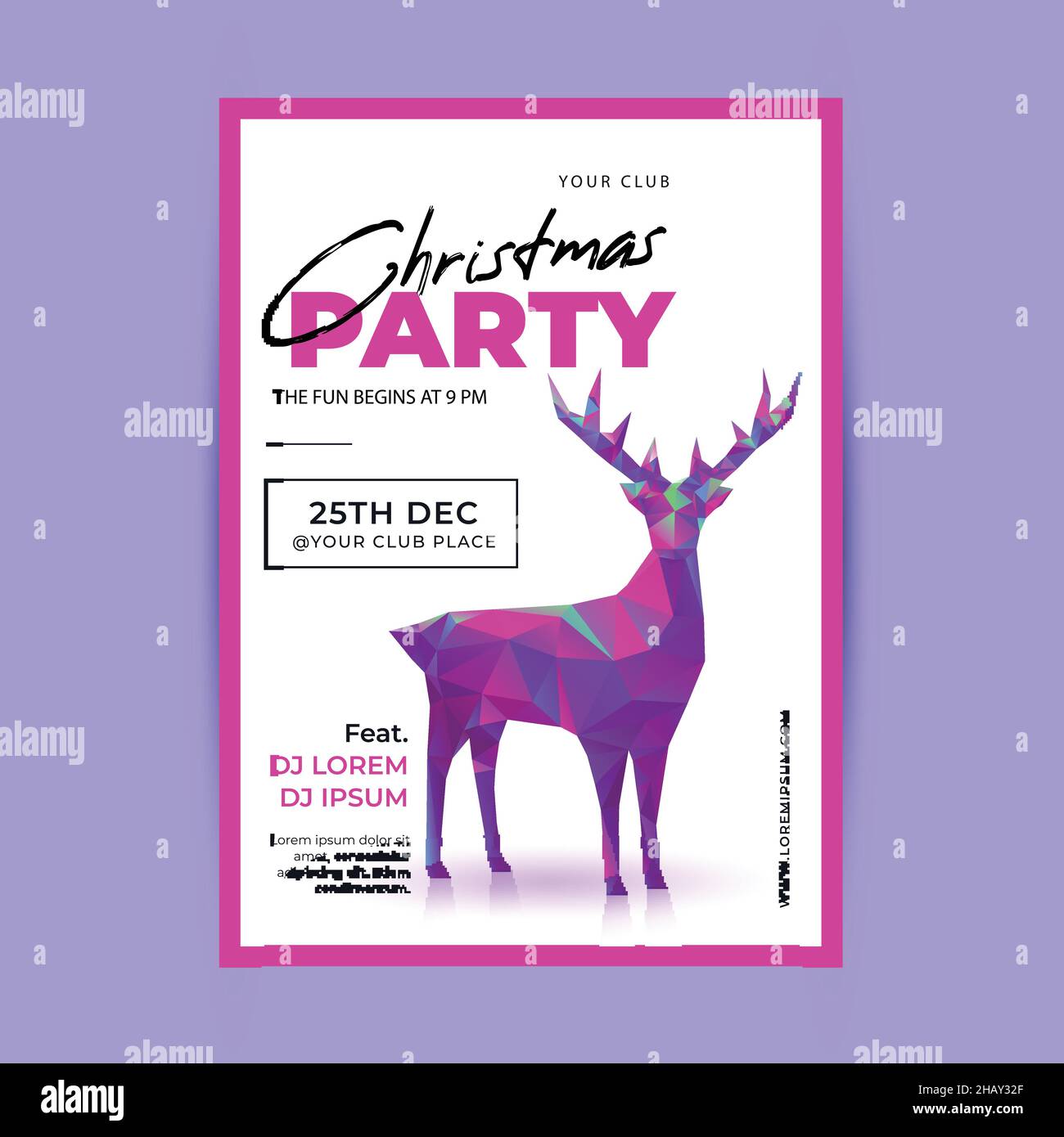 christmas poster template polygonal style vector design illustration ...