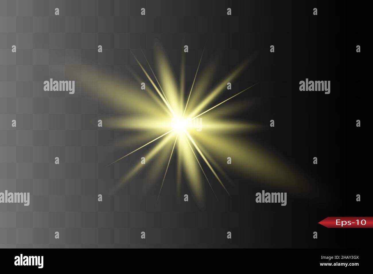 Glow isolated yellow light effect, lens flare Stock Vector Image & Art ...