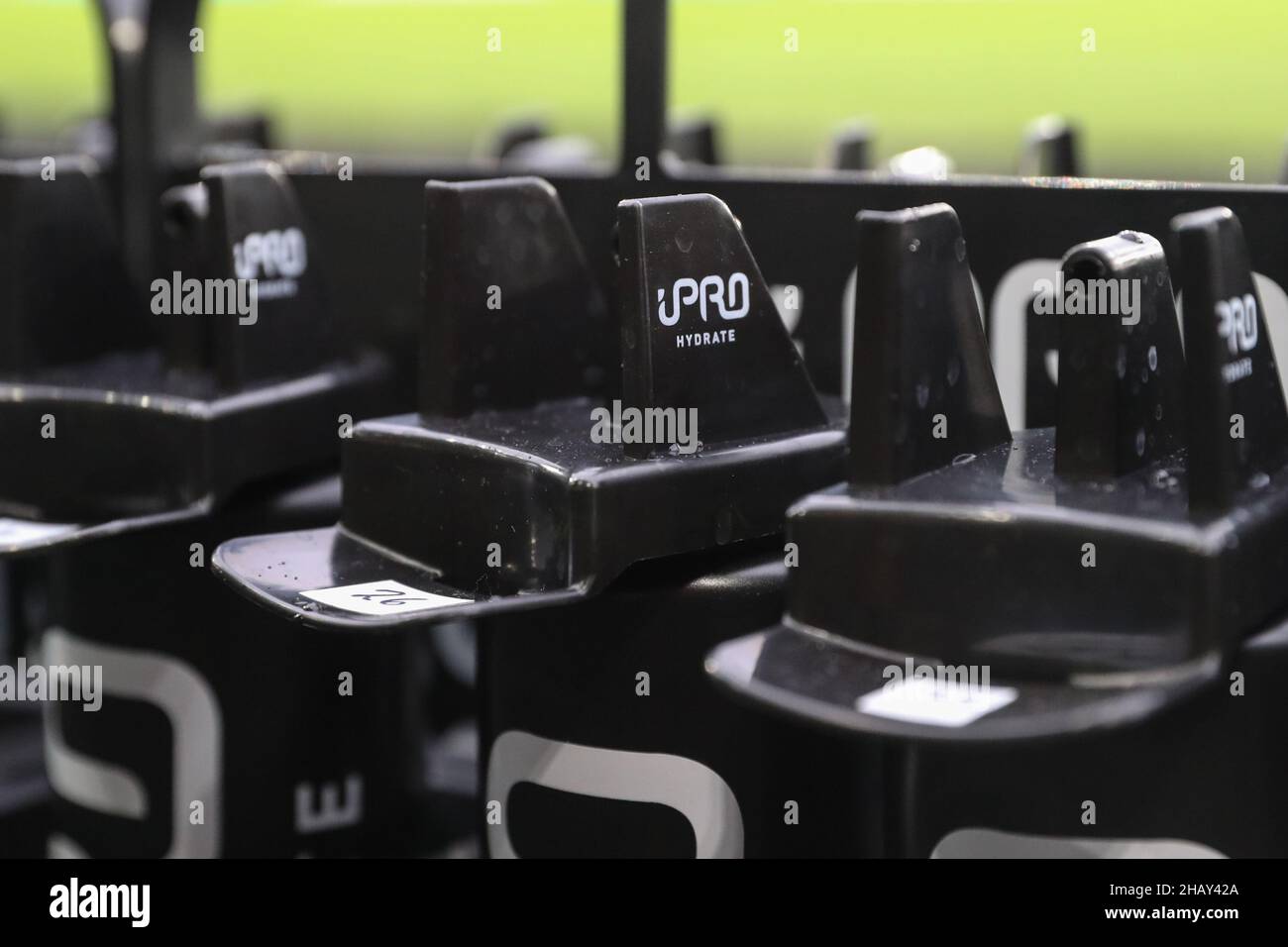 Richard Keogh #26 of Blackpool’s Ipro hydrate bottle Stock Photo - Alamy