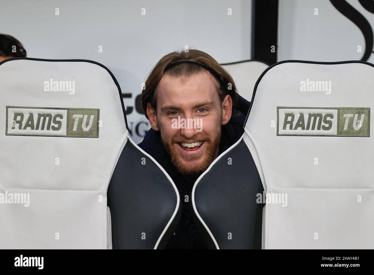 Josh Bowler #11 of Blackpool on the bench Stock Photo - Alamy