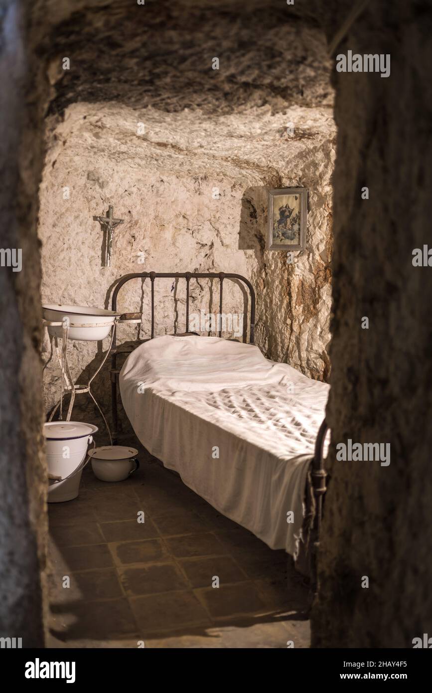 Underground air raid shelters from World War II - Mosta, Malta Stock ...