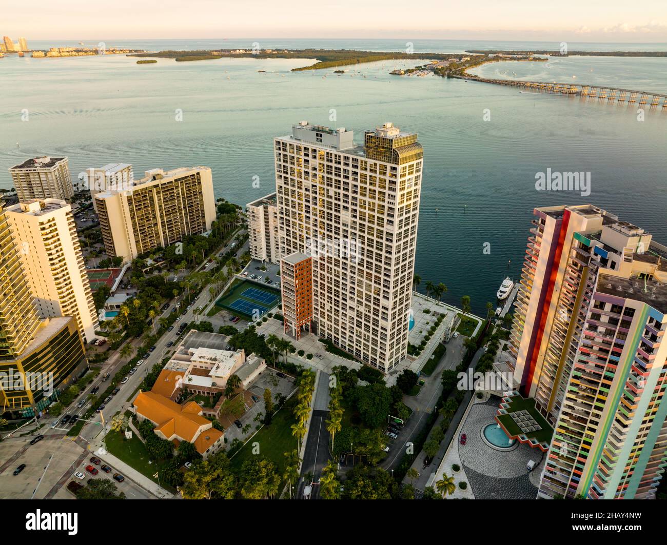 Aerial photo of The Palace Condominium Brickell Stock Photo - Alamy