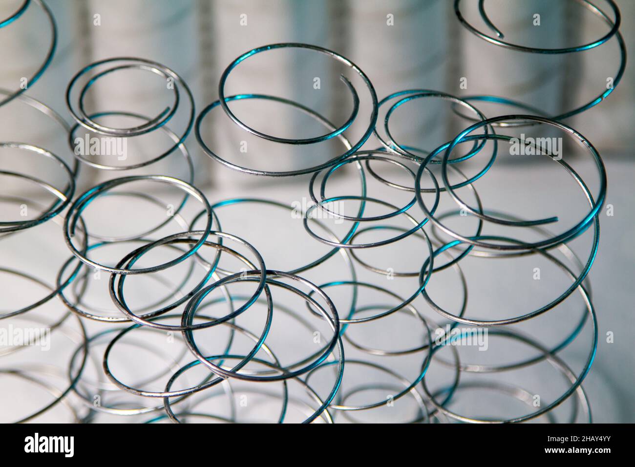 Production of independent springs for mattresses. Independent spring ...