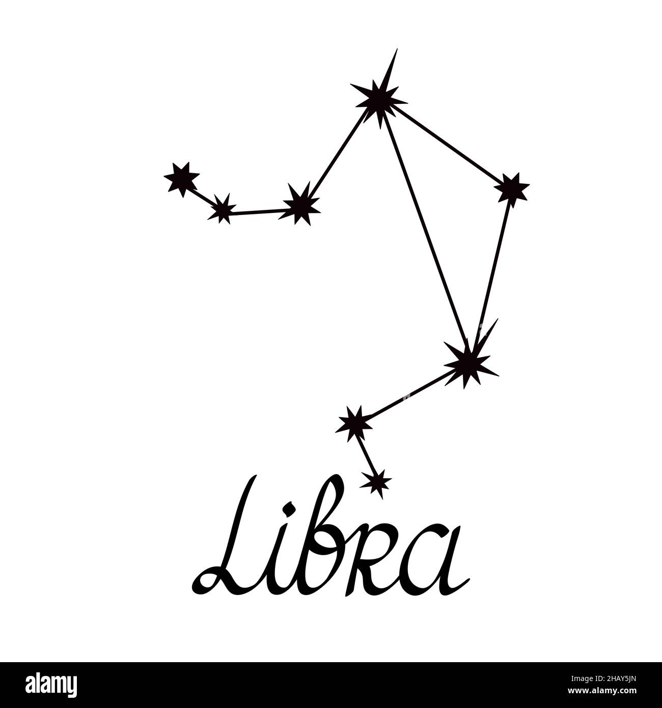 Libra Constellation Illustration
