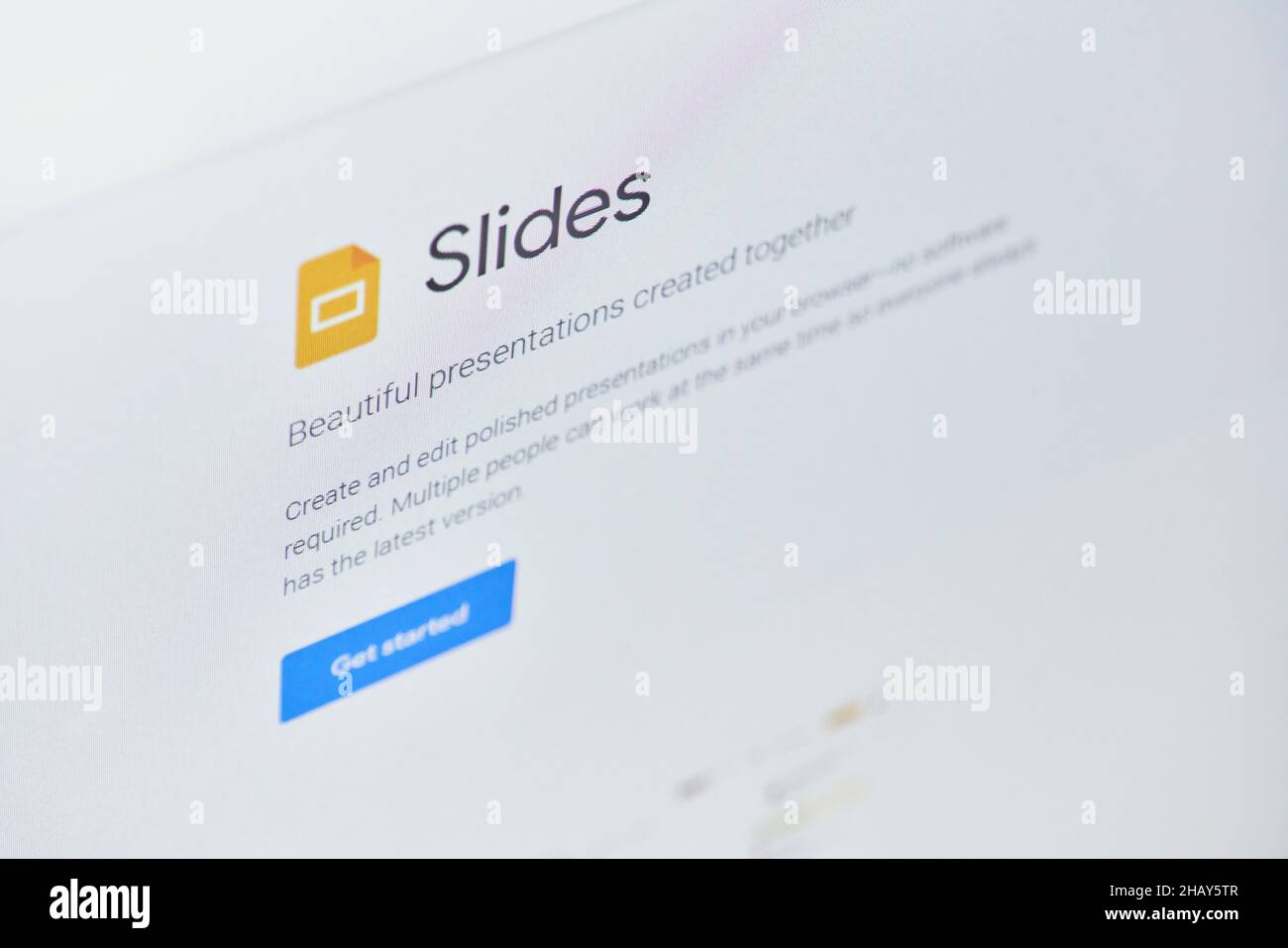 California, United States - 25 November 2021: Google slides web page on ...