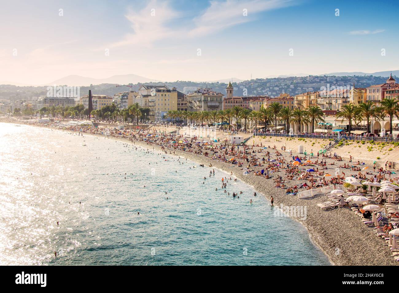 Beautiful beach coastline nice france hi-res stock photography and ...