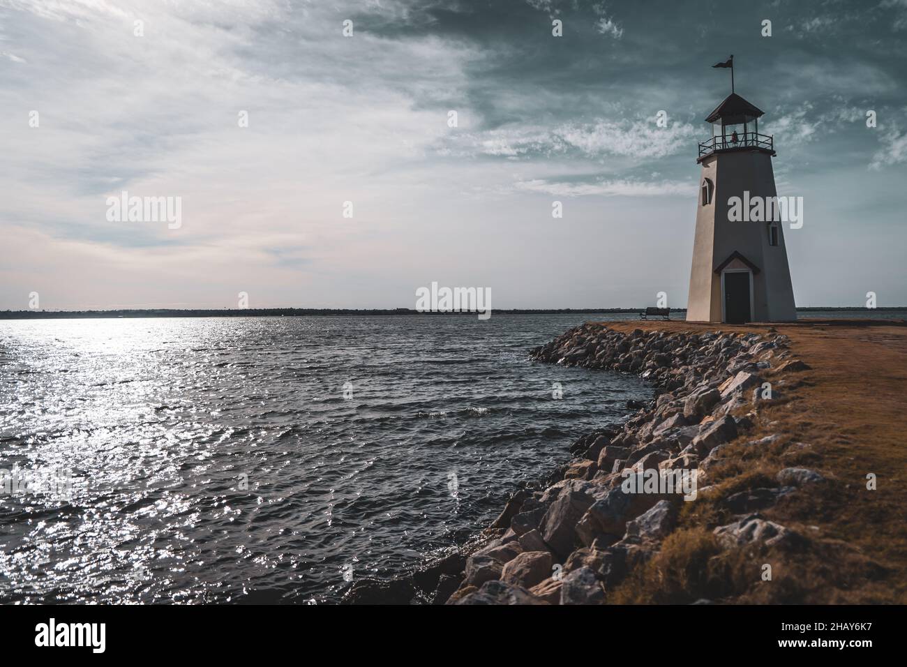 Lake Hefner Lighthouse in Oklahoma, USA Stock Photo - Alamy