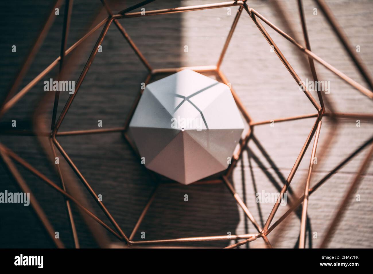Top view of an octagon geometric shape made of concrete inside a ...