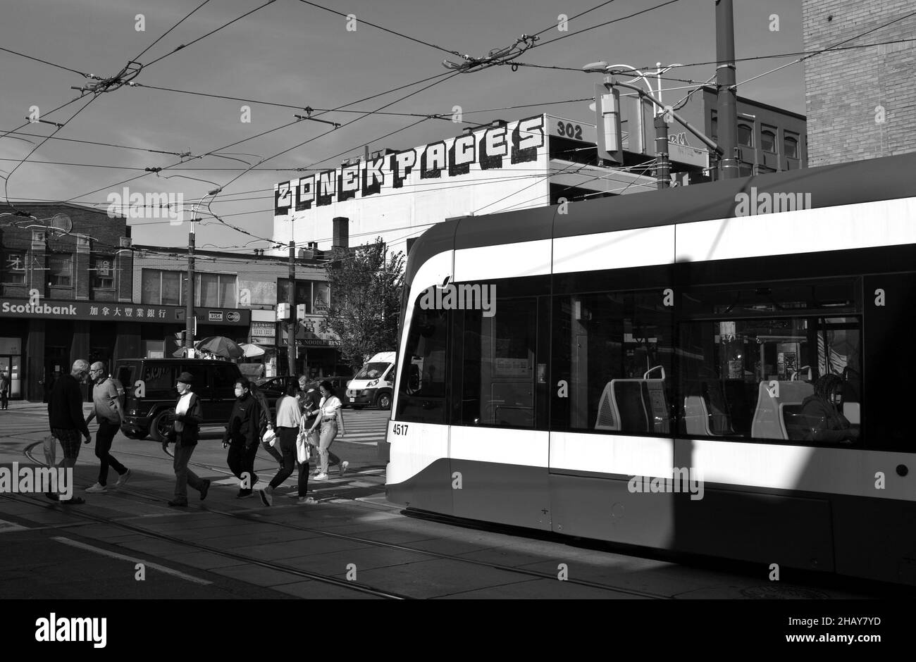 Busy Intersection in Downtown Toronto Stock Photo - Alamy