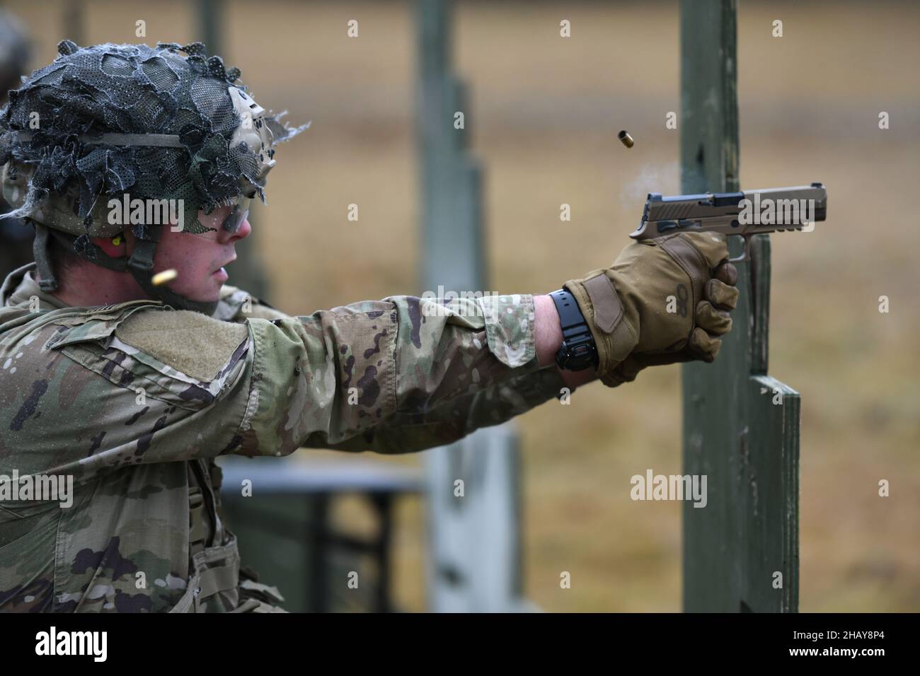 A U.S. Army paratrooper, assigned to 1st Squadron, 91st Cavalry ...