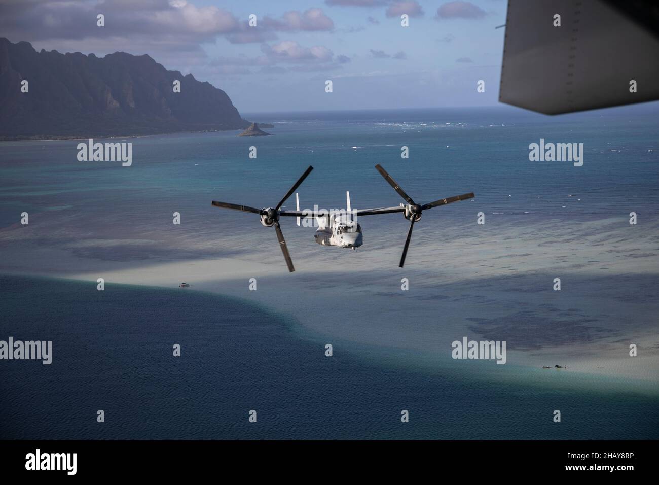 U.S. Marine MV-22B Osprey helicopters assigned to Marine Medium ...