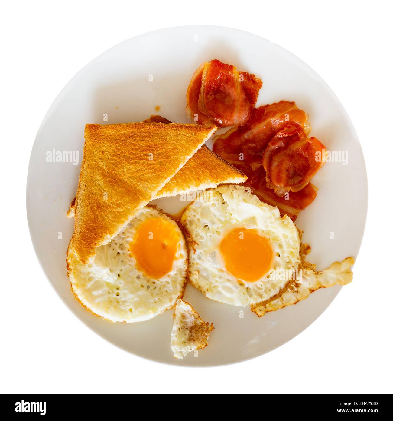 English breakfast fried eggs bacon Cut Out Stock Images & Pictures - Alamy