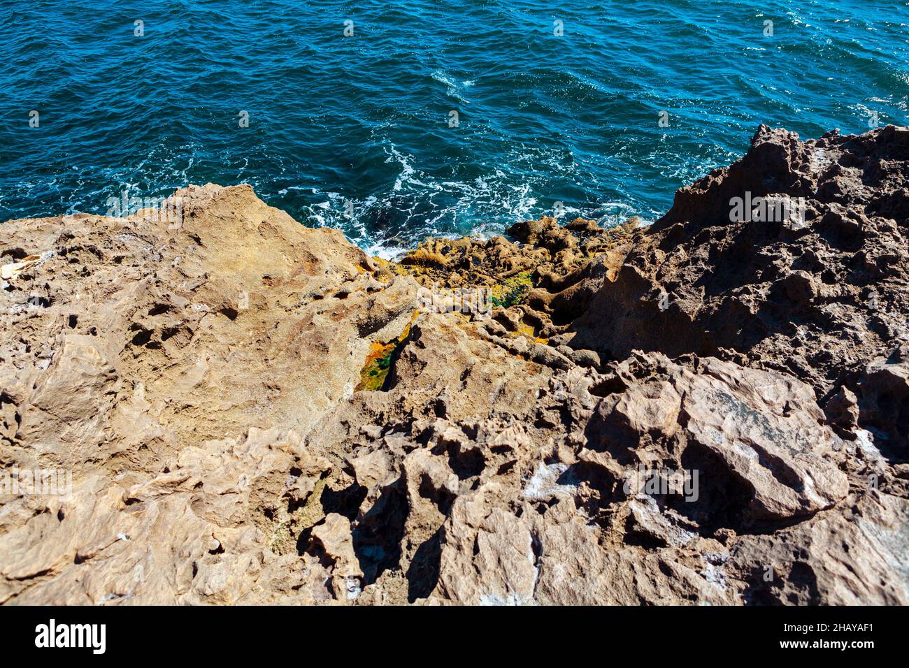 Geologic Rocky Coasts . Natural rocks of Atlantic Ocean Stock Photo - Alamy
