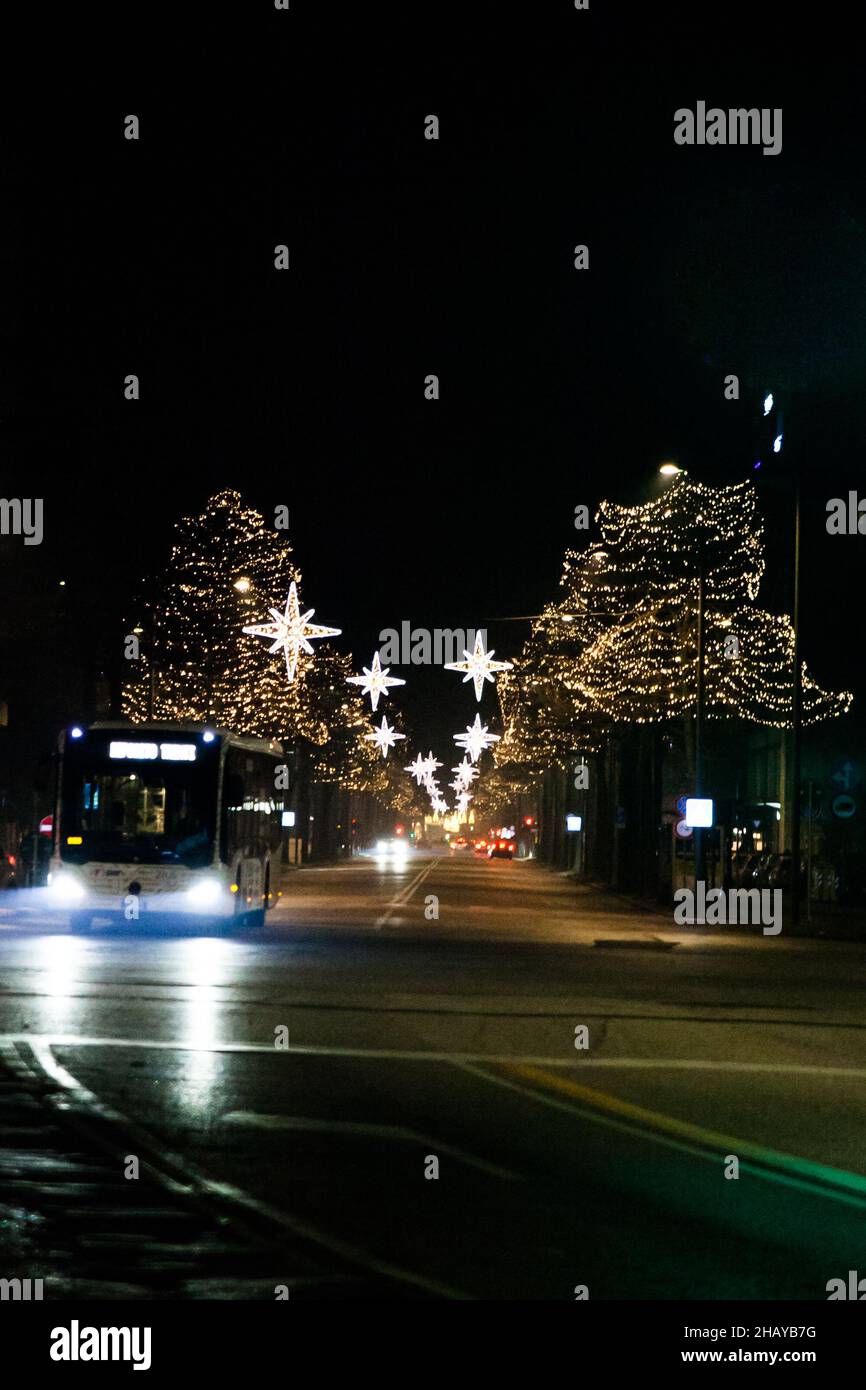Ferrara, Italy. 14th Dec, 2021. In Ferrara Christmas is already shining ...