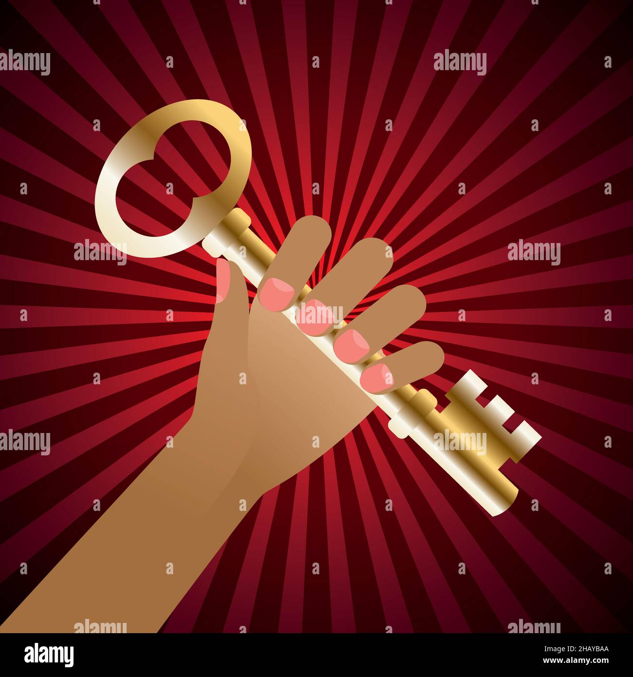Holding key card Stock Vector Images - Alamy