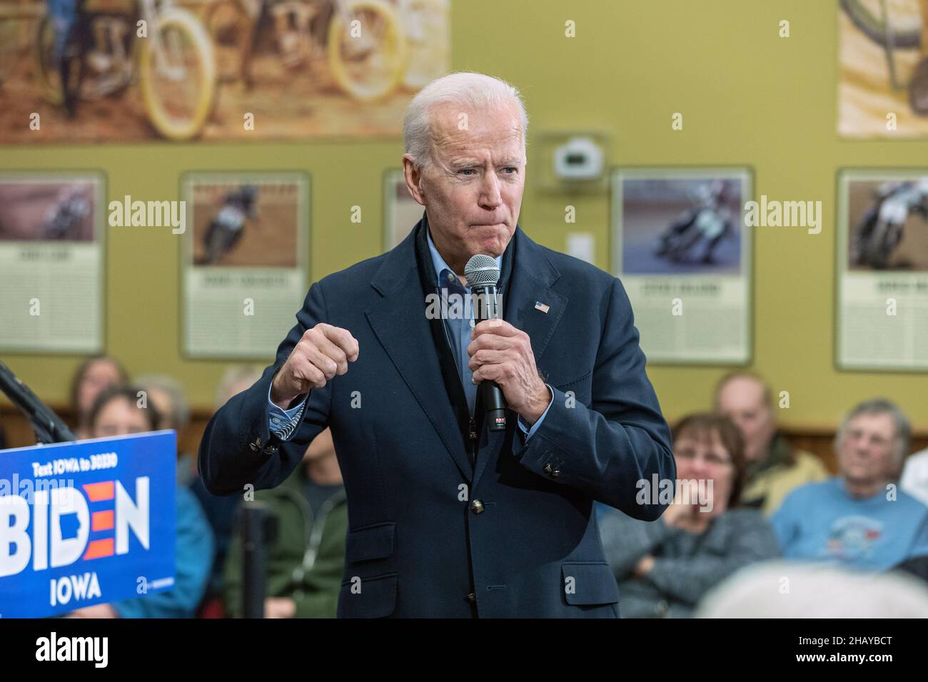 Former Vice President Joe Biden holding a presidential campaign rally ...