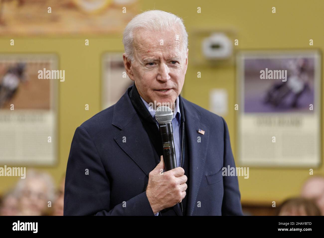Former Vice President Joe Biden holding a presidential campaign rally ...