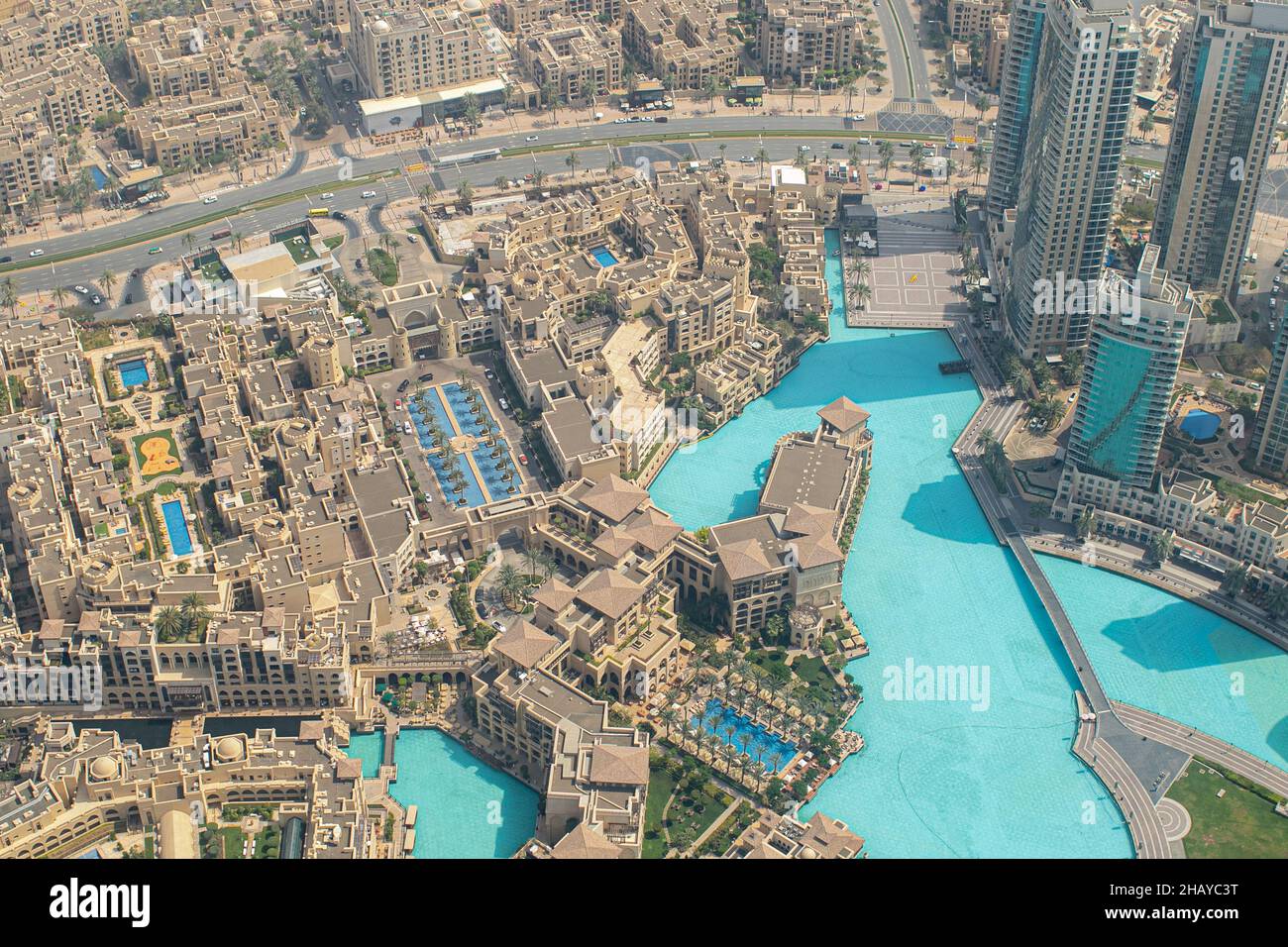 Skyscrapers and urban architecture infrastructure of Dubai downtown and ...