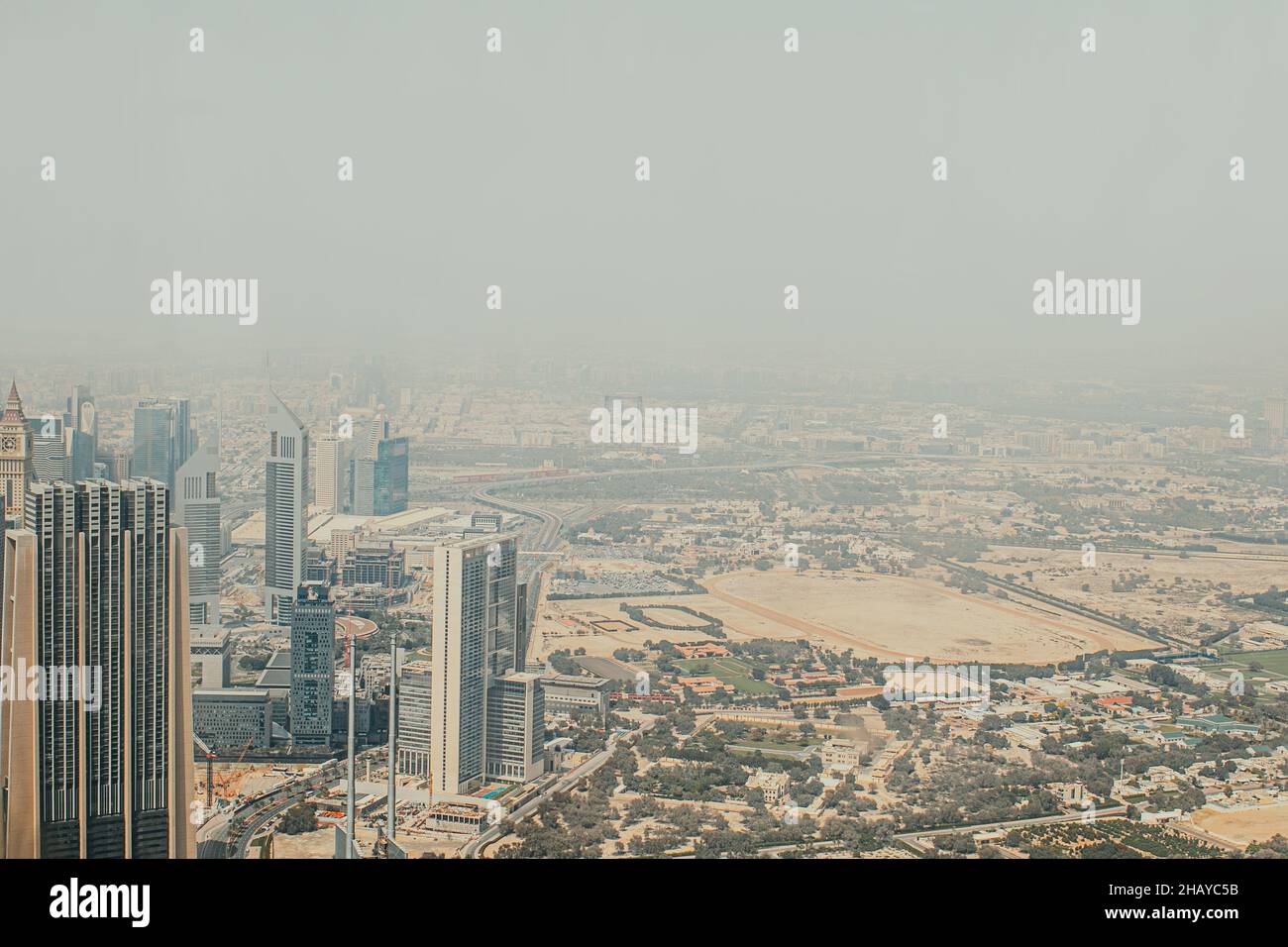 View to skyscrapers and urban architecture of Dubai downtown and ...