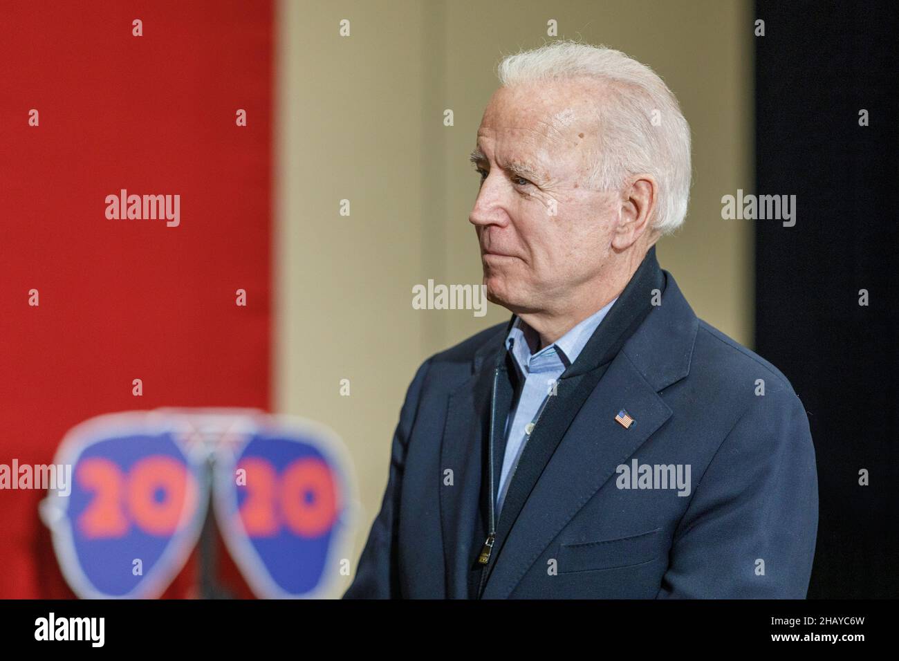 Former Vice President Joe Biden holding a presidential campaign rally ...