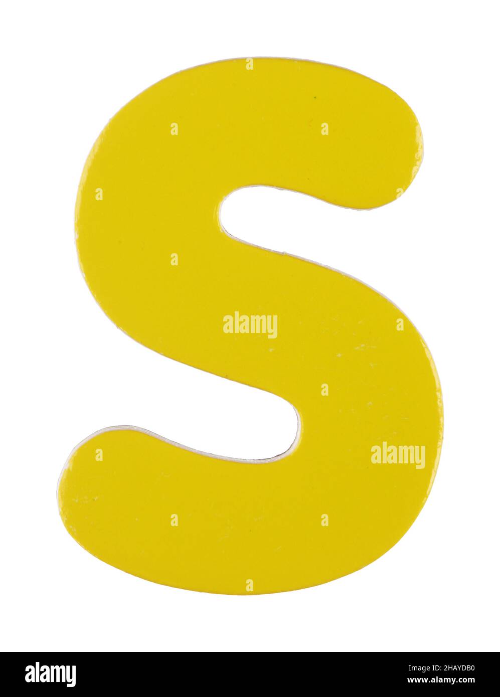 lower case s magnetic letter on white with clipping path Stock Photo ...