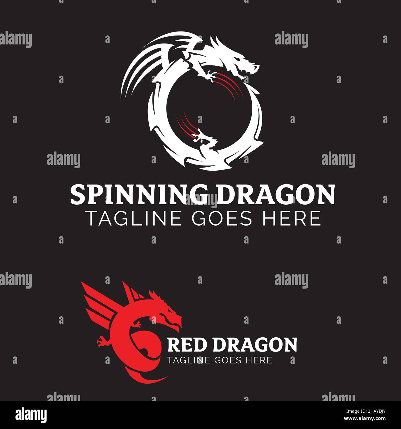 Dragon theme logo set. vector Stock Vector Image & Art - Alamy