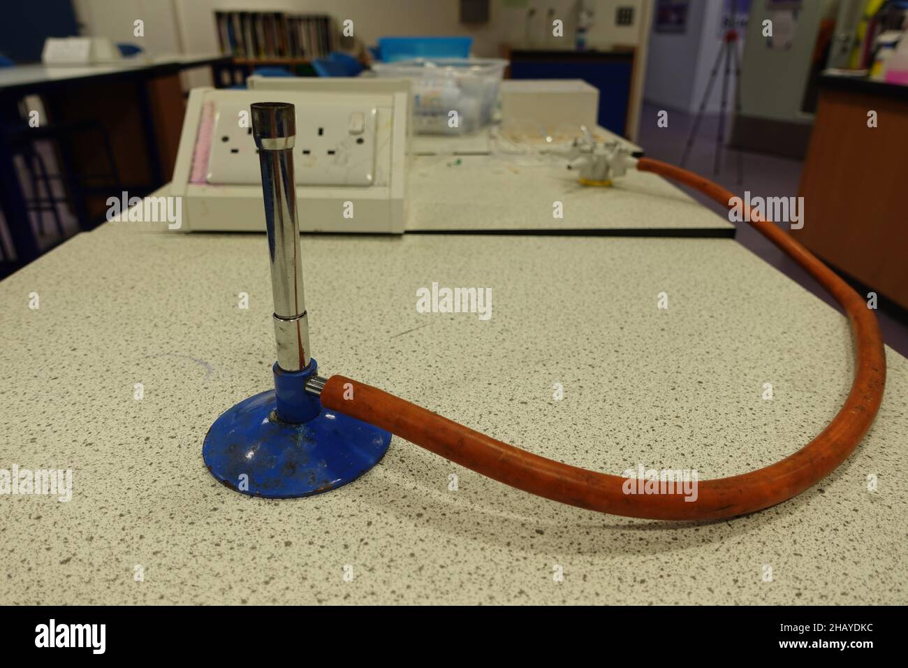 Science lab with shelves and equipment for chemical and biological ...