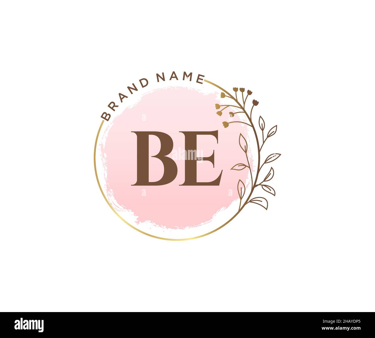 BE feminine logo. Usable for Nature, Salon, Spa, Cosmetic and Beauty ...