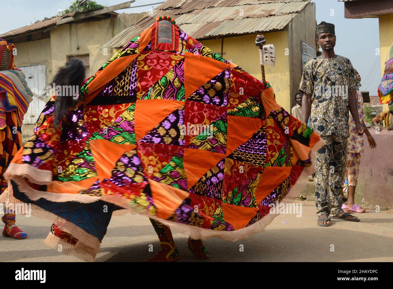 Ota, Nigeria, 15th Dec. 2021 Masquerade performs during the annual ...