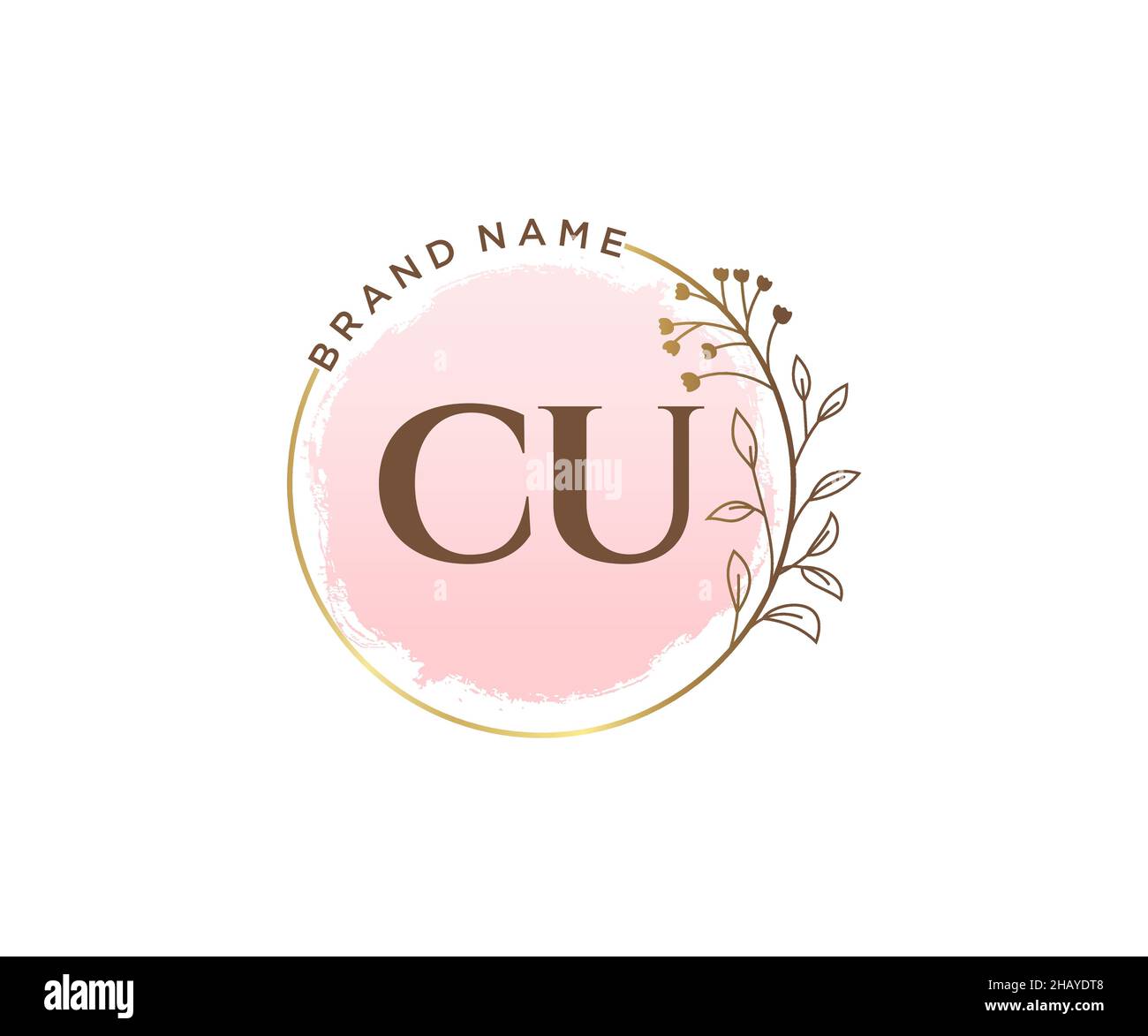 Cu initials logo hi-res stock photography and images - Alamy